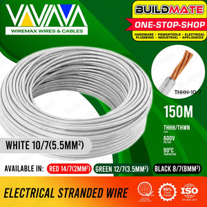 WIREMAX | POWERFLEX Electrical THHN Stranded Cable Wire 150 Meters 8/7 ...