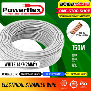 WIREMAX | POWERFLEX Electrical THHN Stranded Cable Wire 150 Meters 8/7 ...