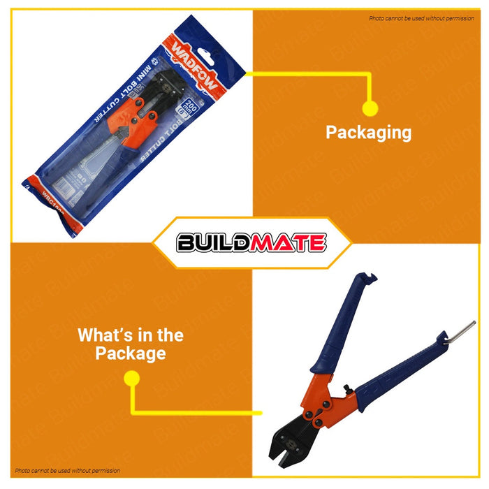 WADFOW Mini Bolt Cutter 8" Inch Bolt Cable Chain Cutter Link Fence Cut ...